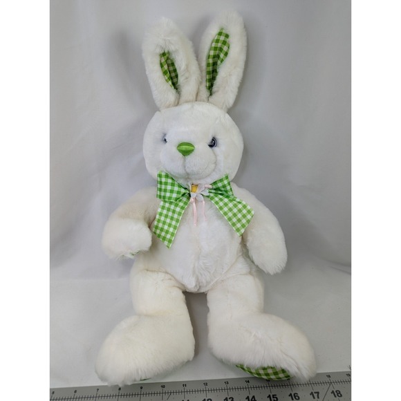 Walmart | Toys | Walmart White Rabbit 2 Inch Green Checkered Ears Bow ...
